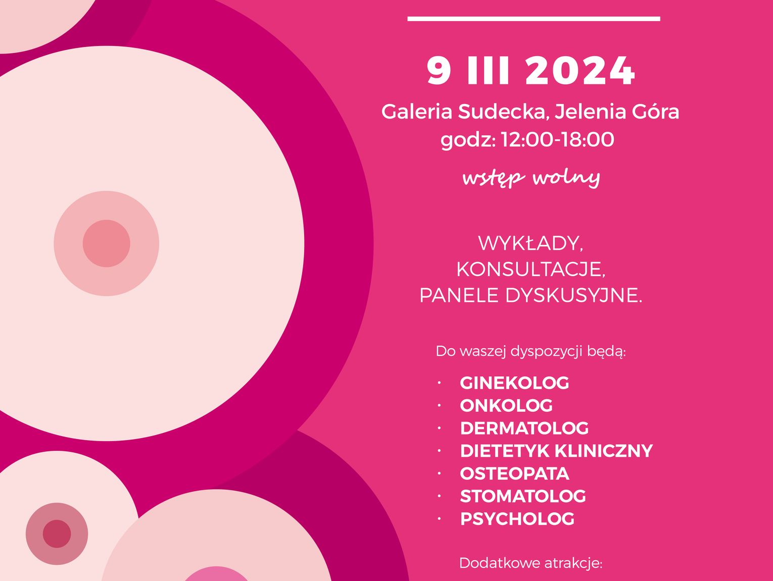 💪9 marca 2024👉 Galeria Sudecka👉 II edycja akcji "Boskie Zdrówko"